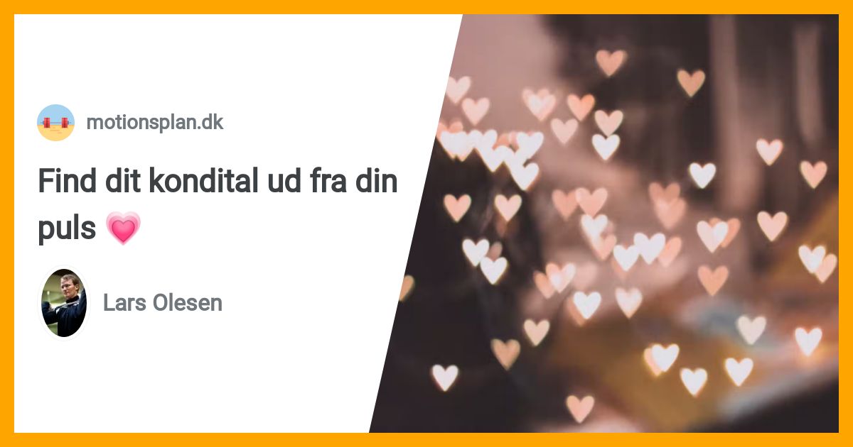 Find dit kondital ud fra din puls 💗