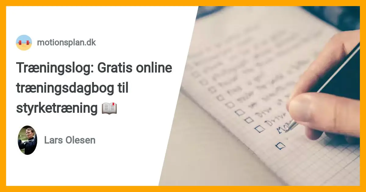 Træningslog: Gratis online træningsdagbog til styrketræning 📖