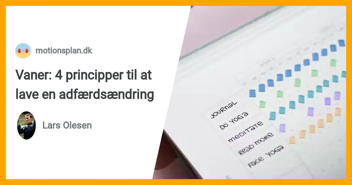 Vaner: 4 principper til at lave en adfærdsændring