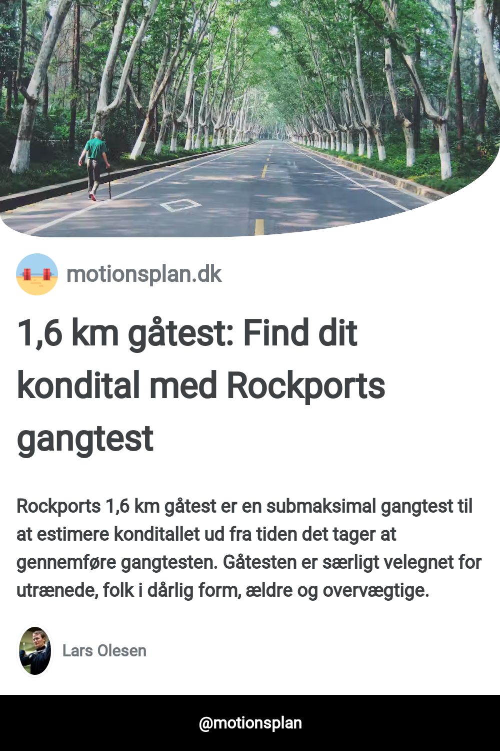 1,6 km gå-test: Find dit kondital med Rockports test