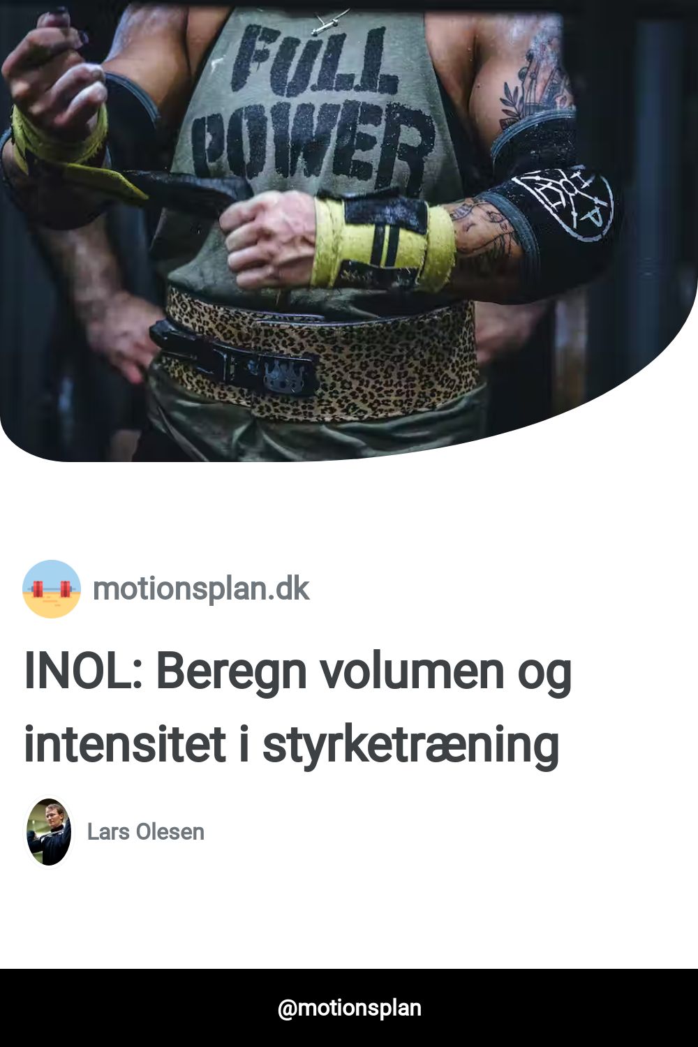 INOL: Beregn volumen og intensitet i styrketræning