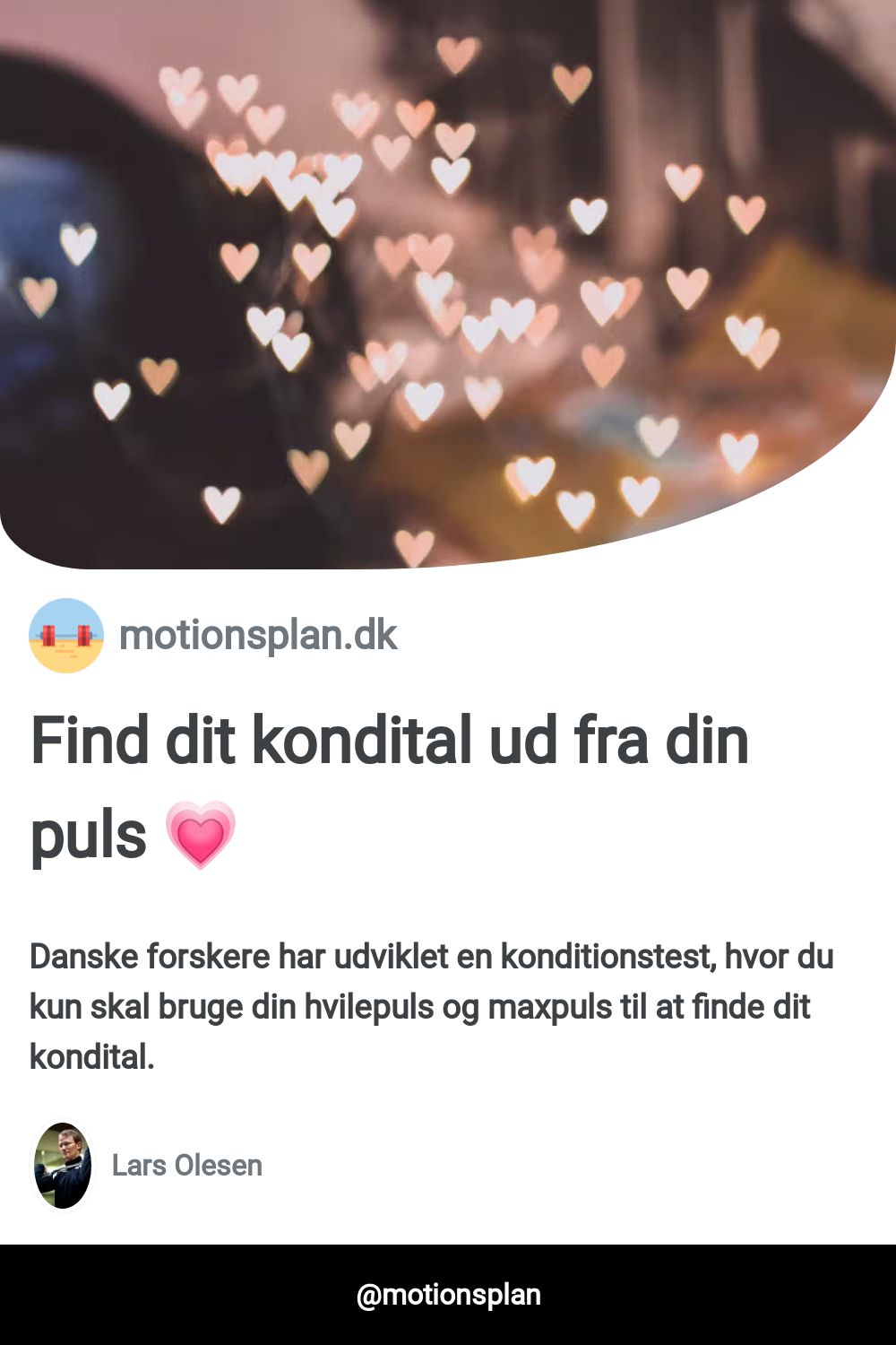 Find dit kondital ud fra din puls 💗