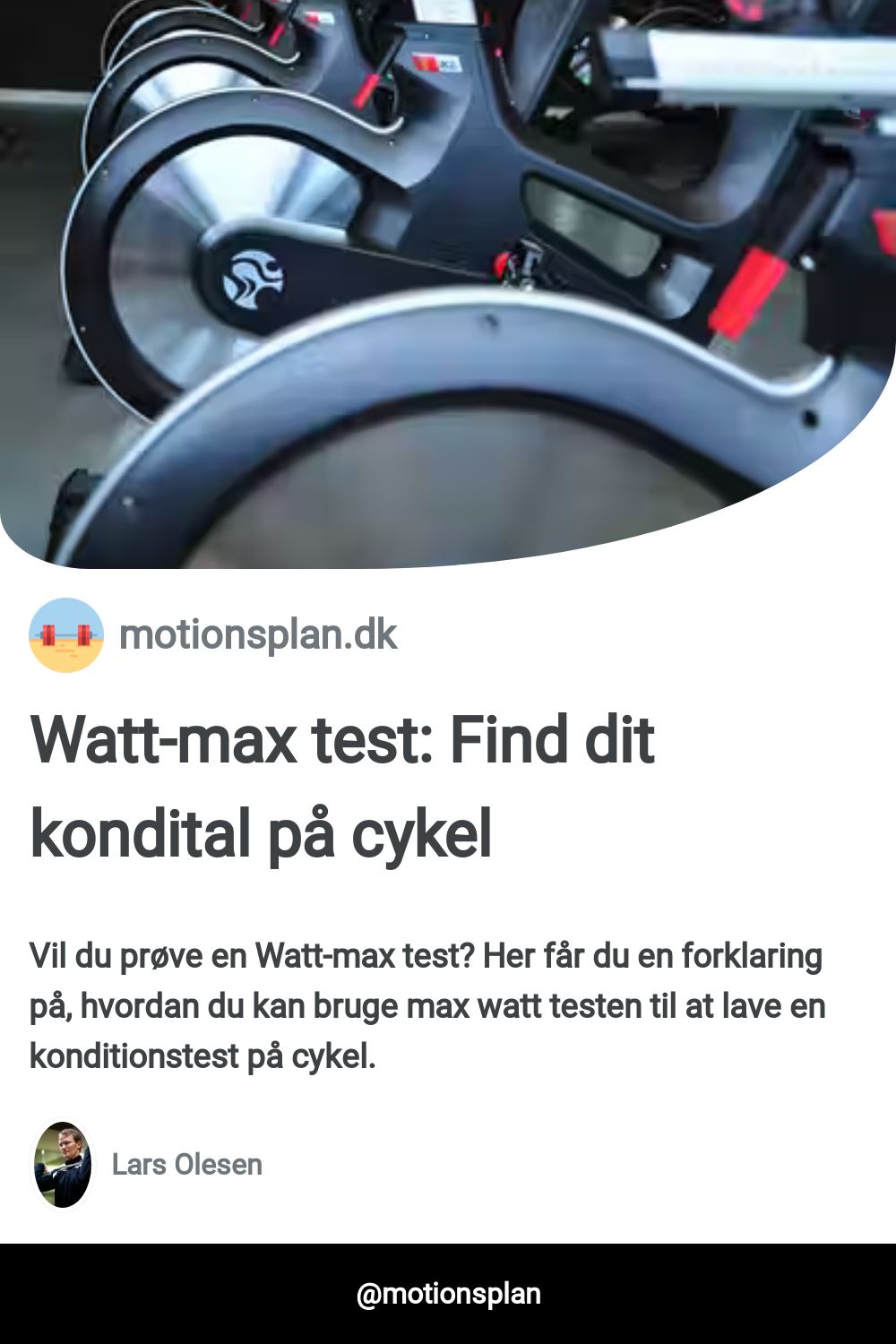 Watt-max test: Find dit kondital på cykel