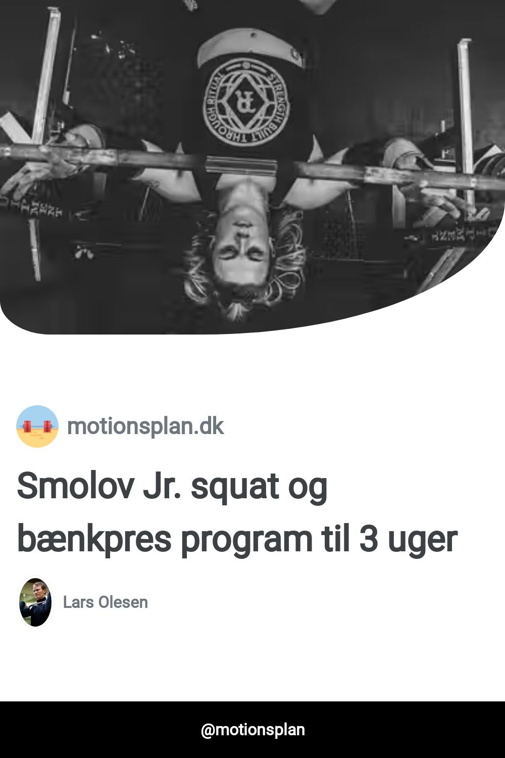 Smolov Jr. squat og bænkpres program til 3 uger