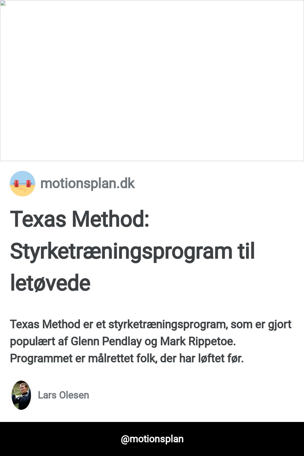 Texas Method: Styrketræningsprogram til letøvede og øvede